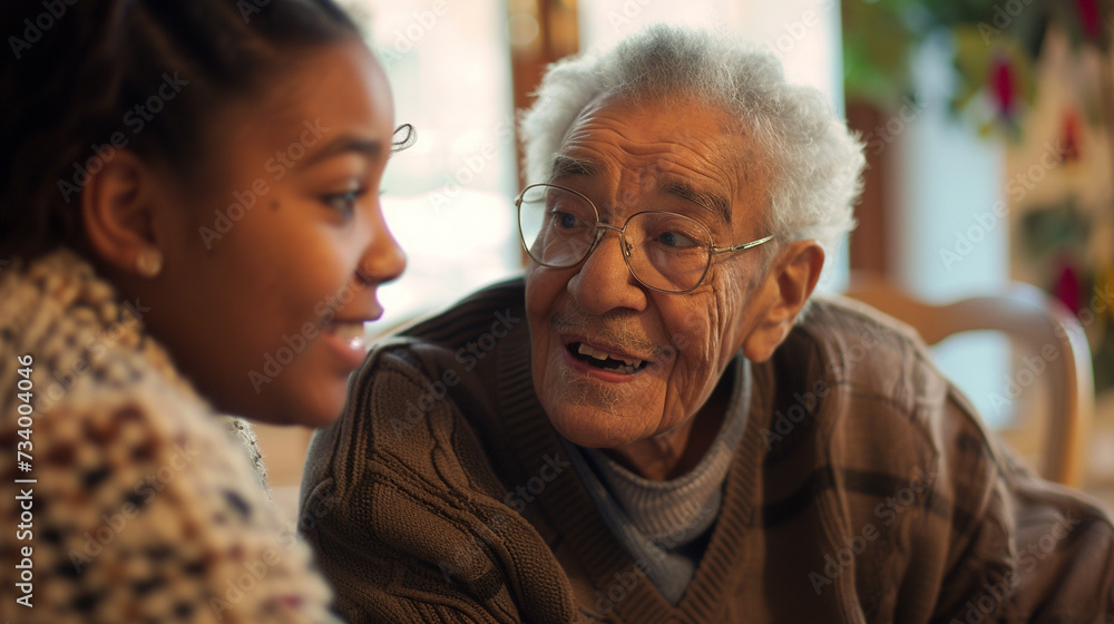An elderly care program where young volunteers spend time with seniors ...