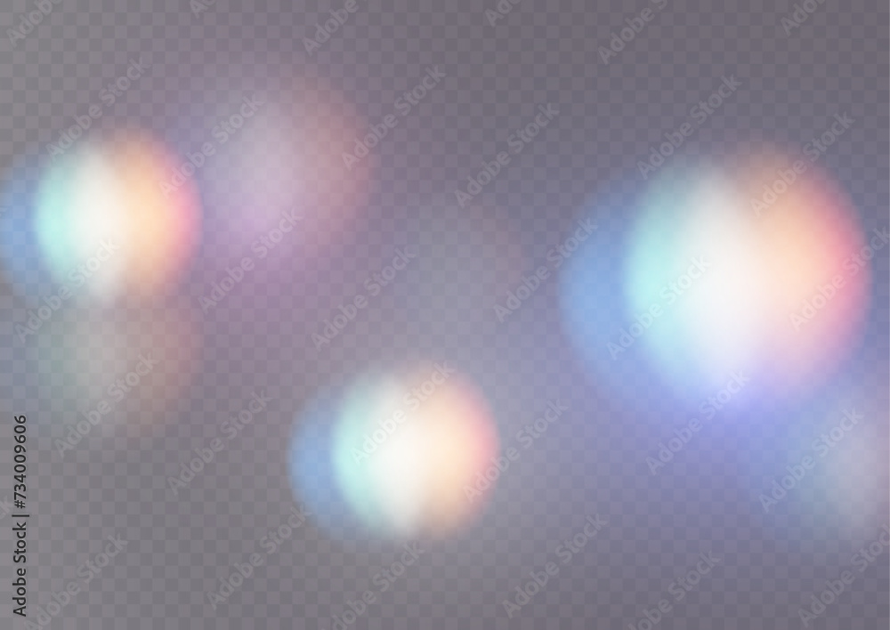 Crystal light glasses effect sparkle prism glare reflection effect ...