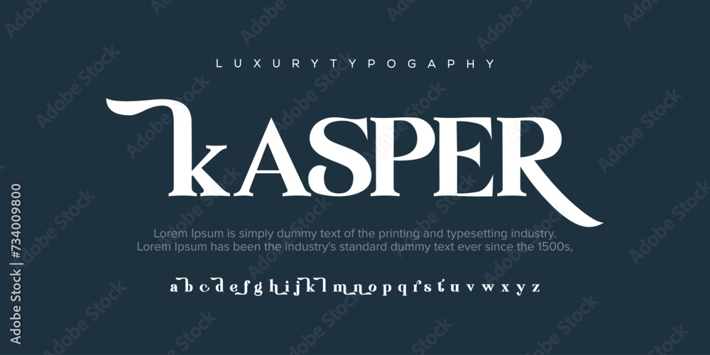 Kasper Modern abstract digital alphabet font. Minimal technology ...