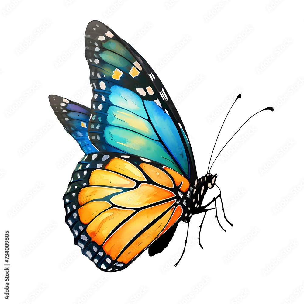 Butterfly Watercolor Illustration Png Transparent Background Clipart