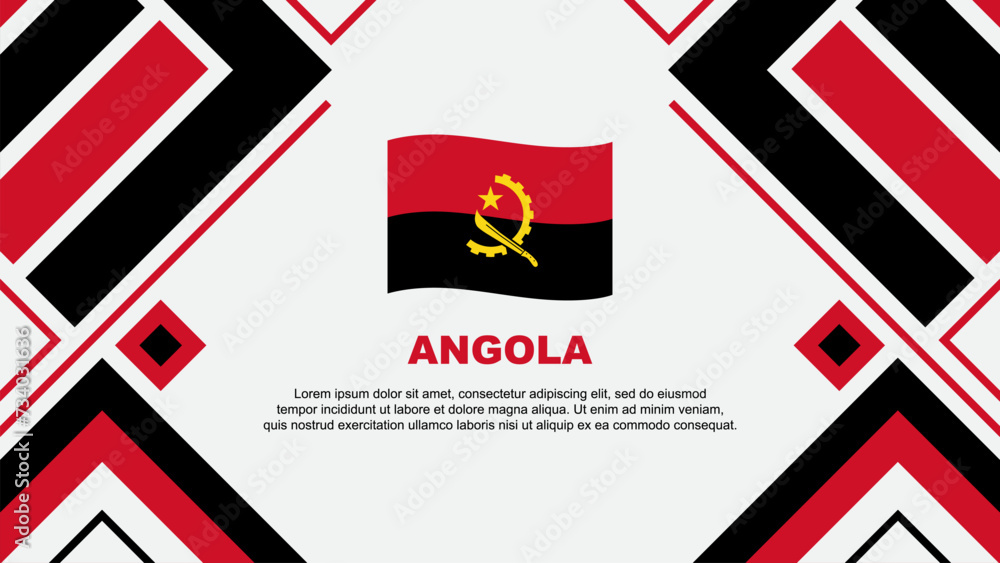 Angola Flag Abstract Background Design Template. Angola Independence ...