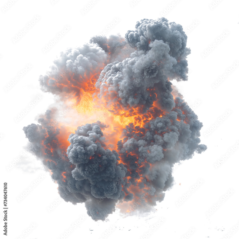 Photo & Art Print explosion fire and black smoke PNG transparent ...