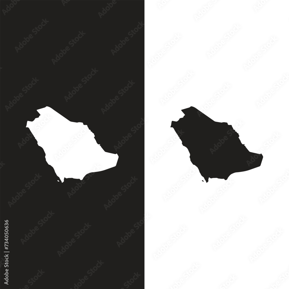 Vetor de Map of Saudi Arabia. Country map silhouette vector ...