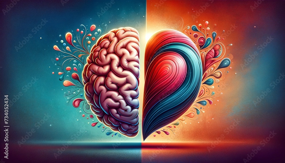 Logic vs emotions Stock Illustration | Adobe Stock