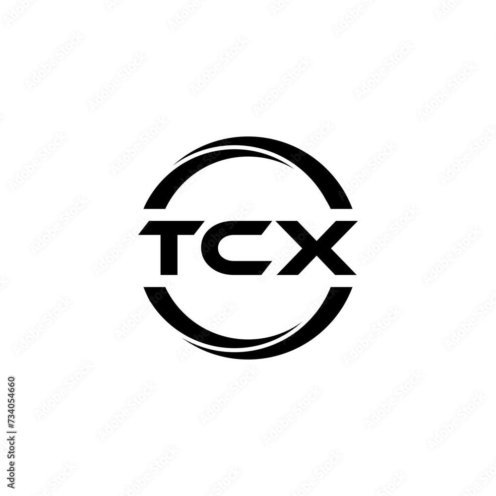 TCX letter logo design with white background in illustrator, cube logo ...