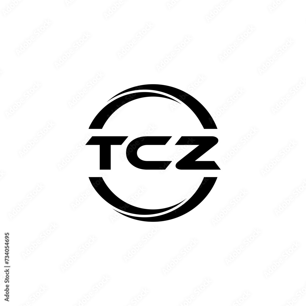 TCZ letter logo design with white background in illustrator, cube logo ...