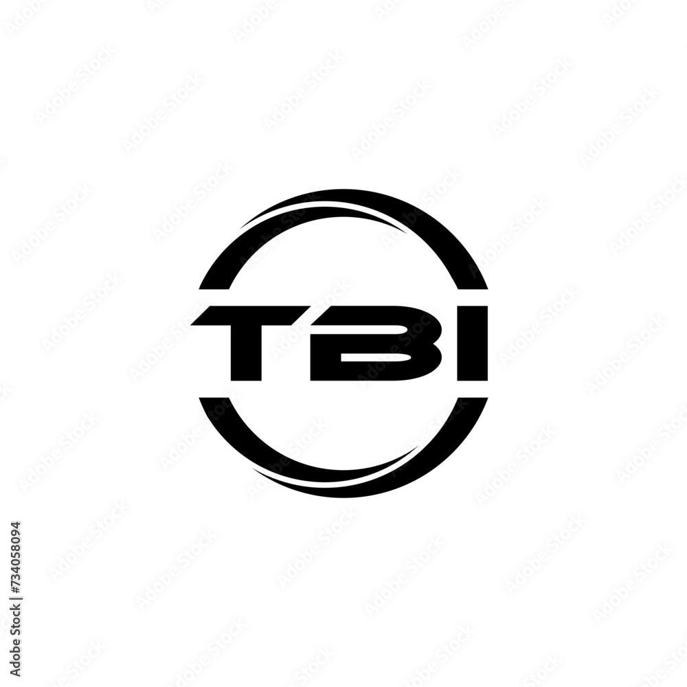 TBI letter logo design with white background in illustrator, cube logo ...
