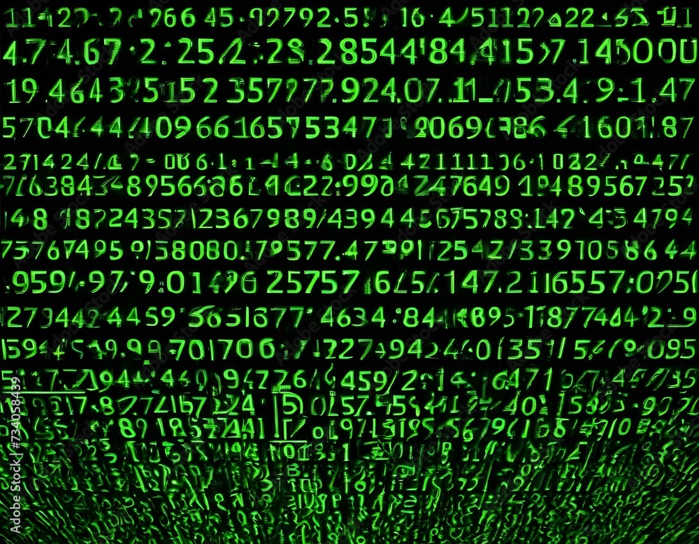 Green Matrix Code Stream AI Generated features a cascade of green ...