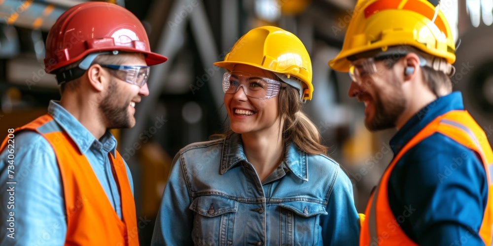 Colleagues Sharing Laughter And Conversation Amidst The Bustling ...