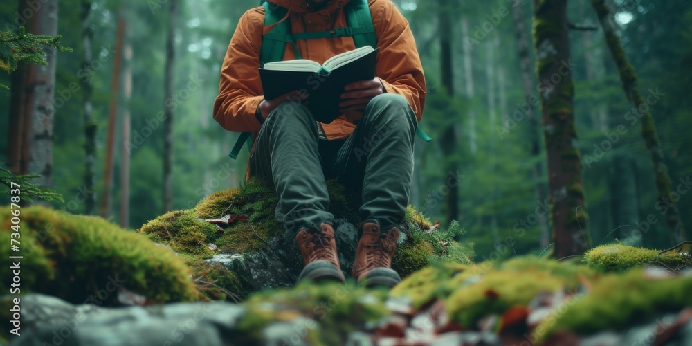 Person Deeply Engaged, Capturing Dreams In A Journal, Exploring Their ...