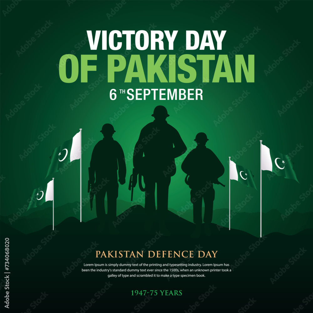 Pakistan Defence Day banner 6th September 1965 Celebrate defence day of ...