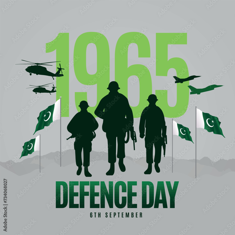 Pakistan Defence Day banner 6th September 1965 Celebrate defence day of ...