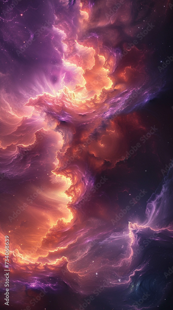 Visualize a meeting of devils in a nebula plotting the fate of fantasy ...