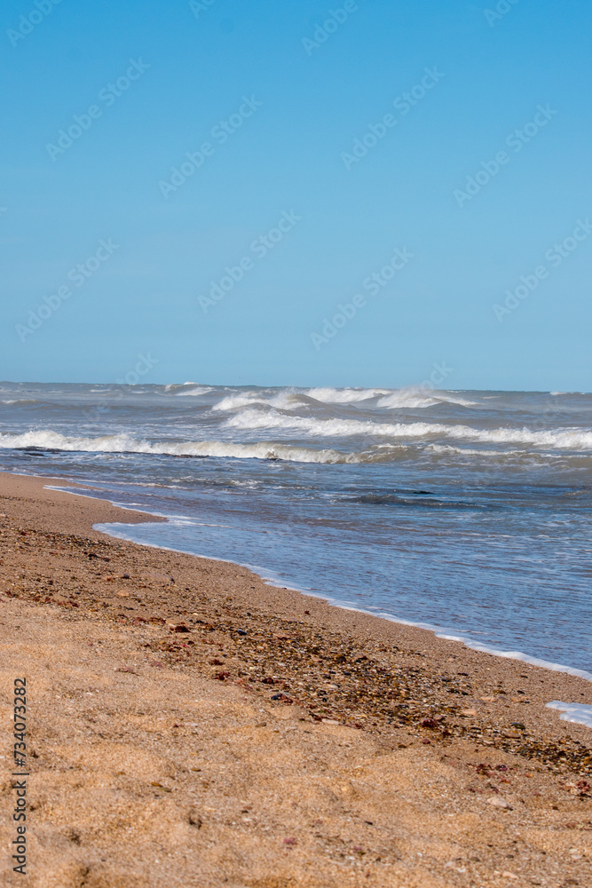 Paisaje de la orilla del mar en Villa Gesell Stock Photo | Adobe Stock