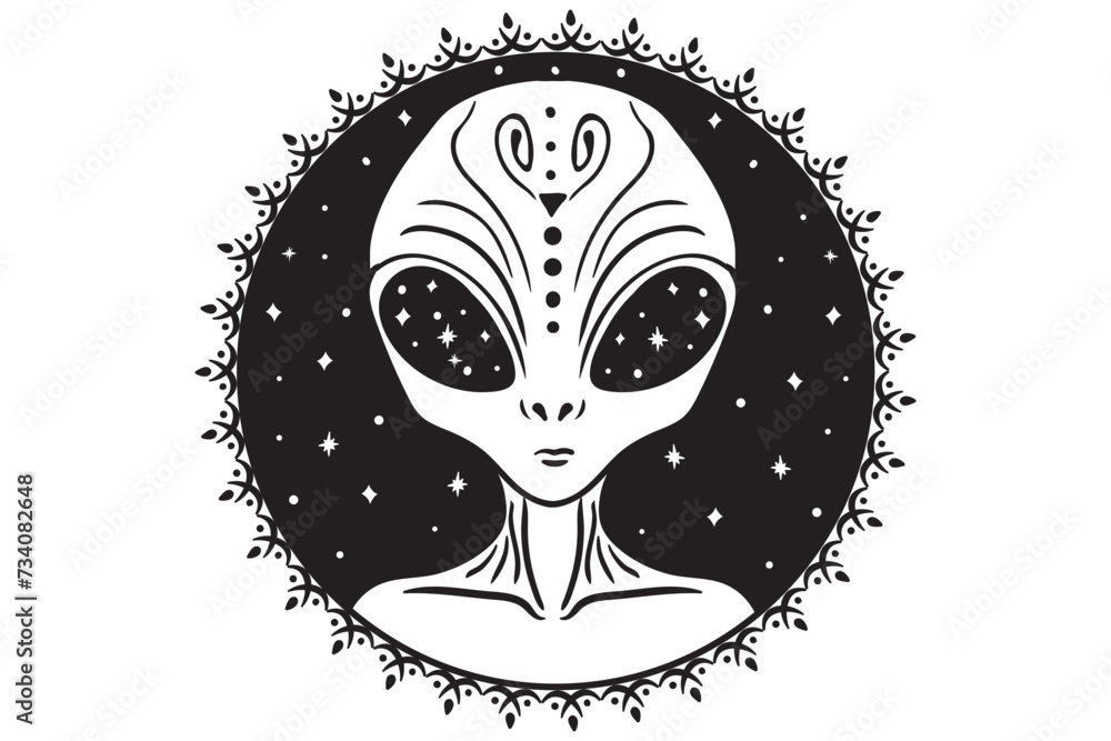 Alien, Space, Spaceship, Aliens, Outer Space, Cute Alien, Alien Sticker ...