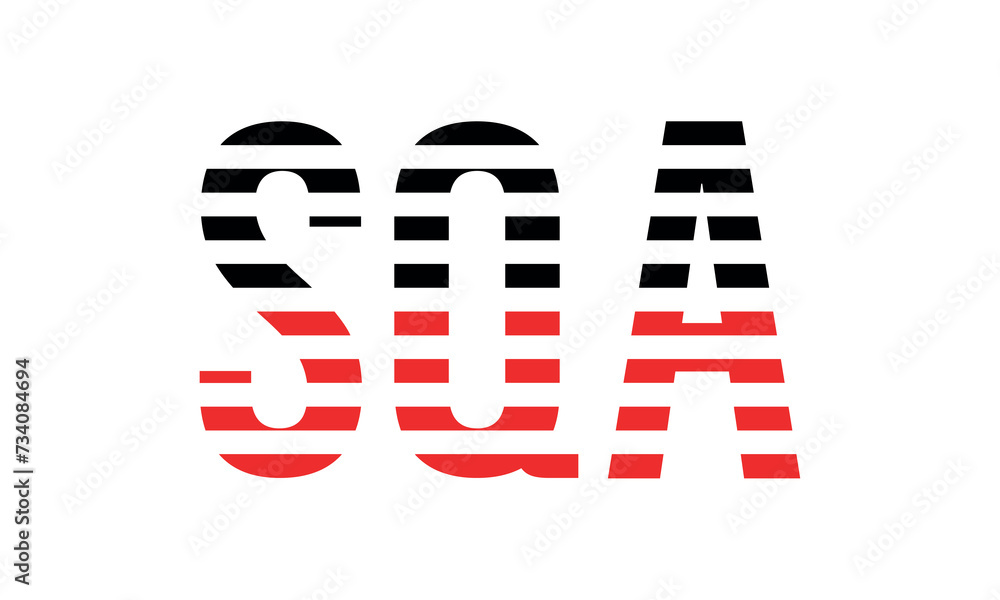 SQA three initial letter iconic line negative space minimal logo design ...