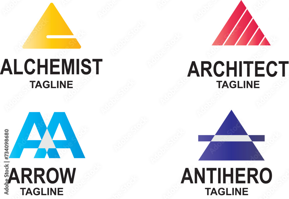 Alchemist Architect, Arrow logo design template file vector Stock ...