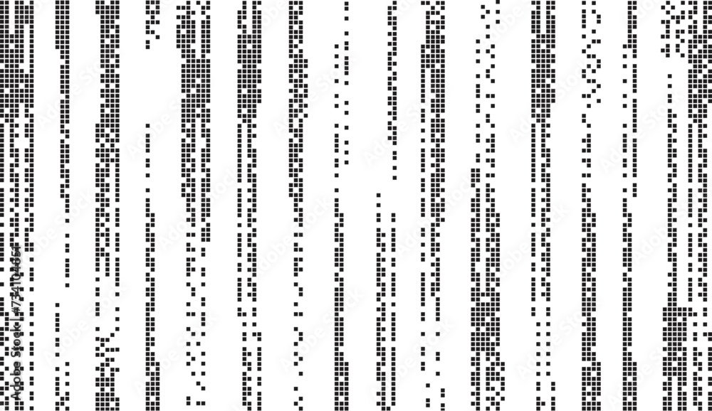 Abstract pixel art seamless background. Vertical monochrome stripes ...