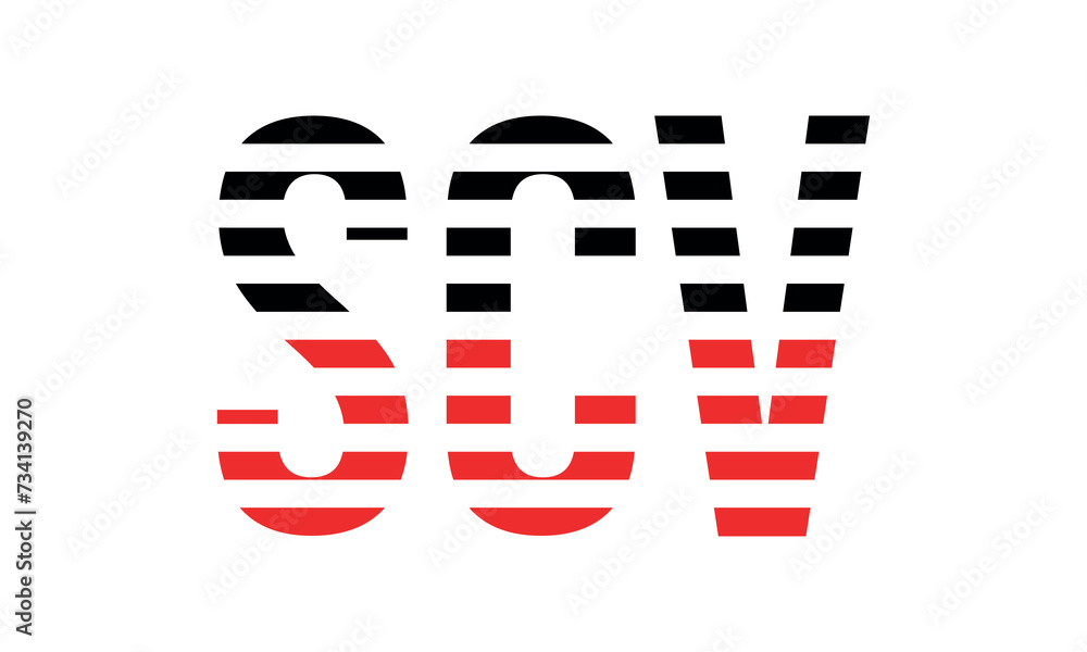 SCV three initial letter iconic line negative space minimal logo design ...