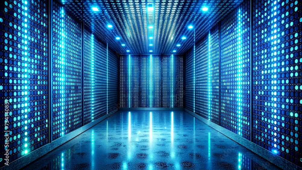 Binary Code Room: A Stunning Data Center Illustration for Design ...
