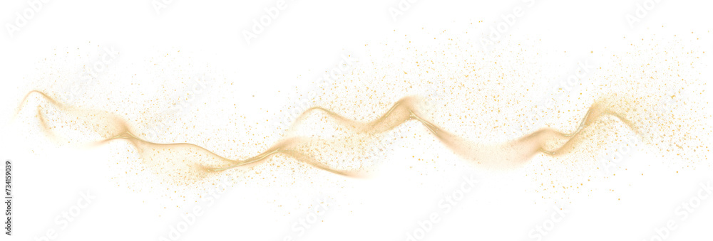 Gold Dust Swirl Elegance, png file of isolated cutout object on ...