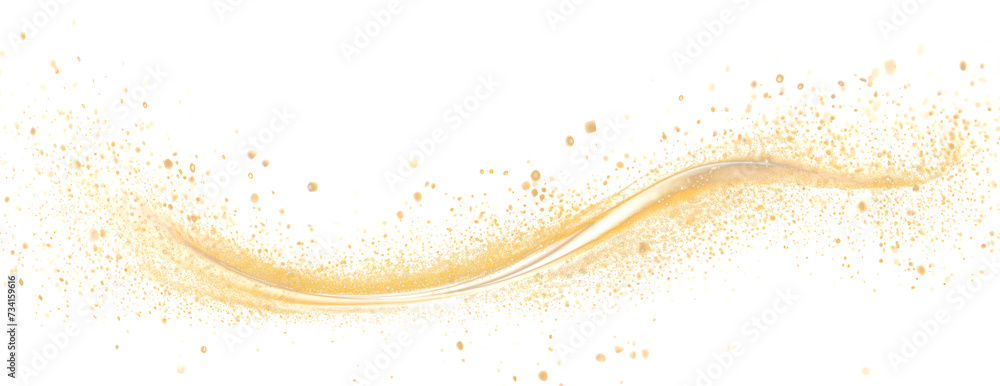 Gold Dust Swirl Elegance, png file of isolated cutout object on ...