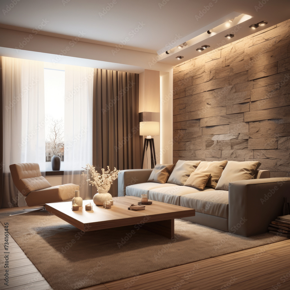 contemporary apartment home interior design background concept cosy ...