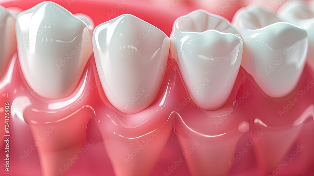 Dental perfection - clean teeth and gums, oral care concept, isolated ...