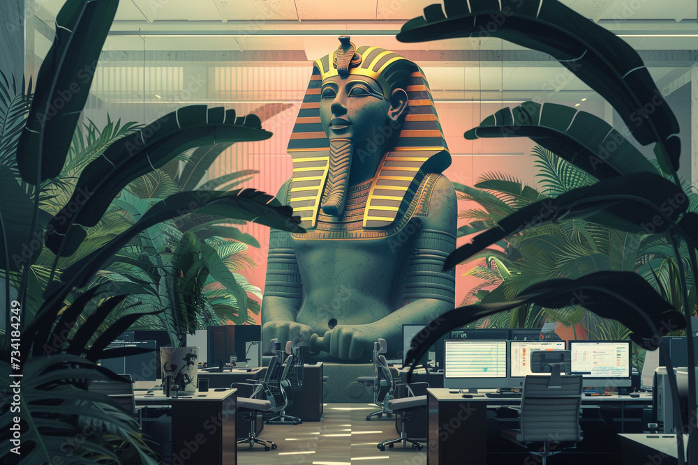 A background visual of daily office hustle with an unexpected twist of ...