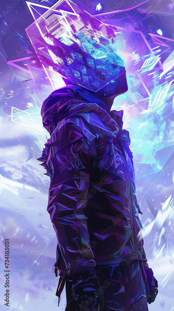 Bring forth a spectral entity suspended in the enigmatic fourth ...