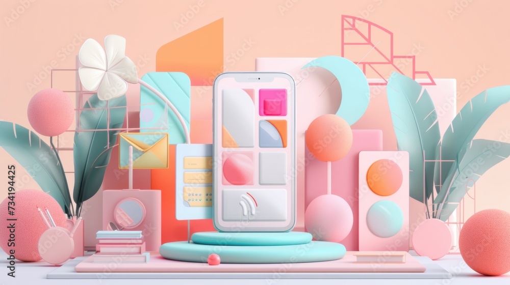 A modern and stylish user interface (UI) design, seamlessly merging ...