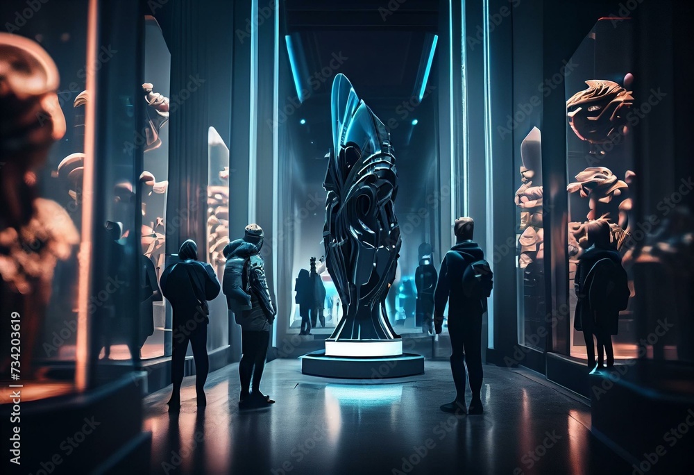 Step into a Futuristic Museum of Alien Artifacts and Tech with Bokeh ...