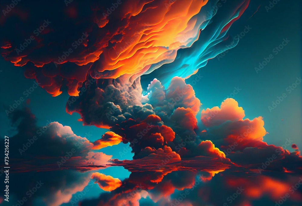 Abstract Sky Wallpaper, landscape, 4k. Generative AI Stock Illustration ...