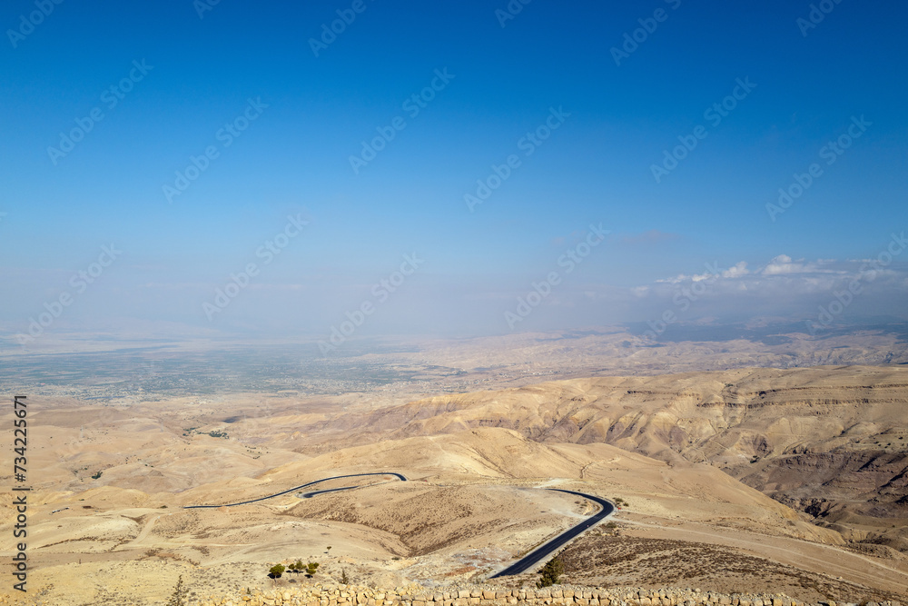 Overlooking the holy land from mount nebo, where Moses stood when ...
