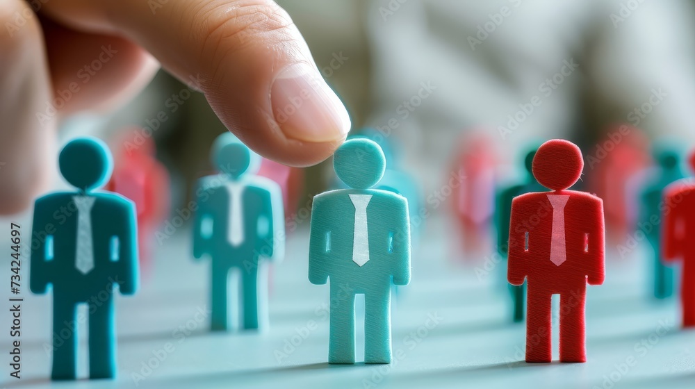 An illustration depicting the process of recruiting and hiring the ...