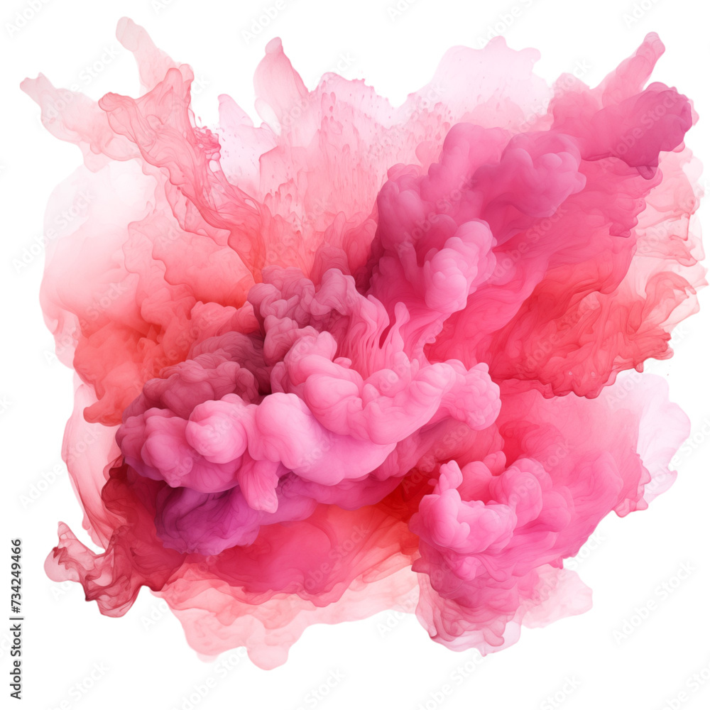 dreamy pink smoke effect in a realistic style on transparent background ...