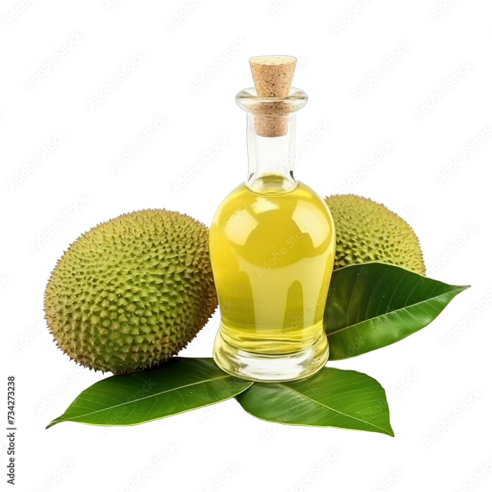 fresh raw organic breadfruit oil in glass bowl png isolated on white ...