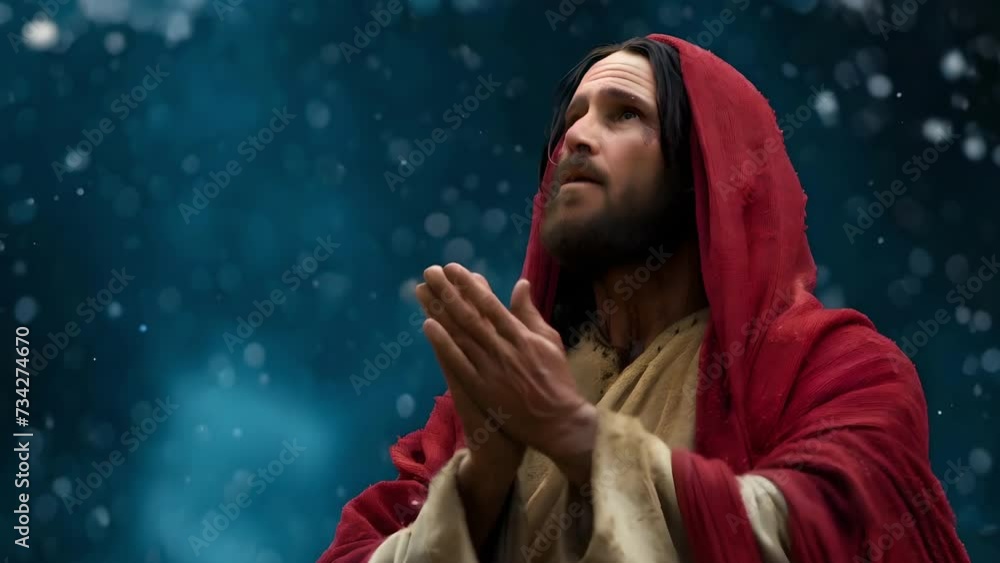 Jesus Christ prays. Jesus Christ and His 12 Disciples Receive a Message ...