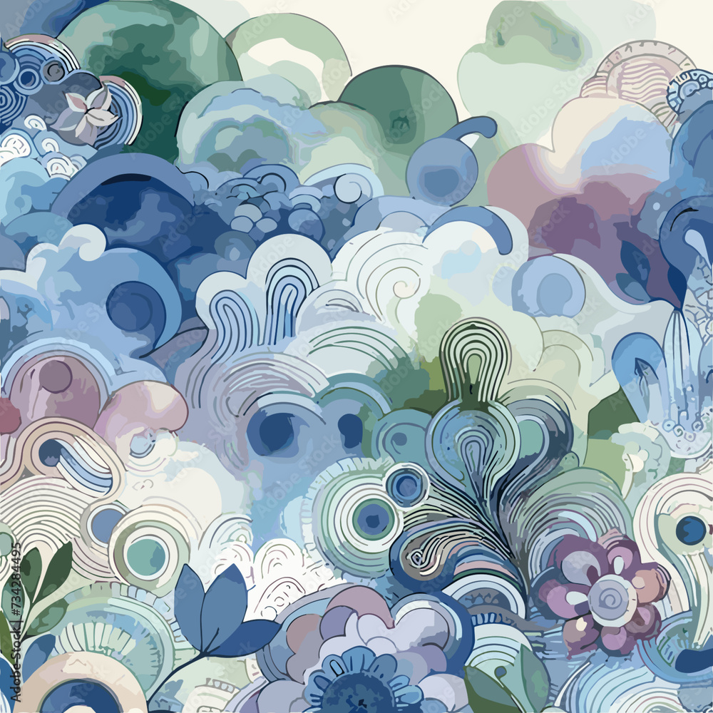 Iridescent Swirl Background: Colorful and Abstract Image Creates a Fade ...