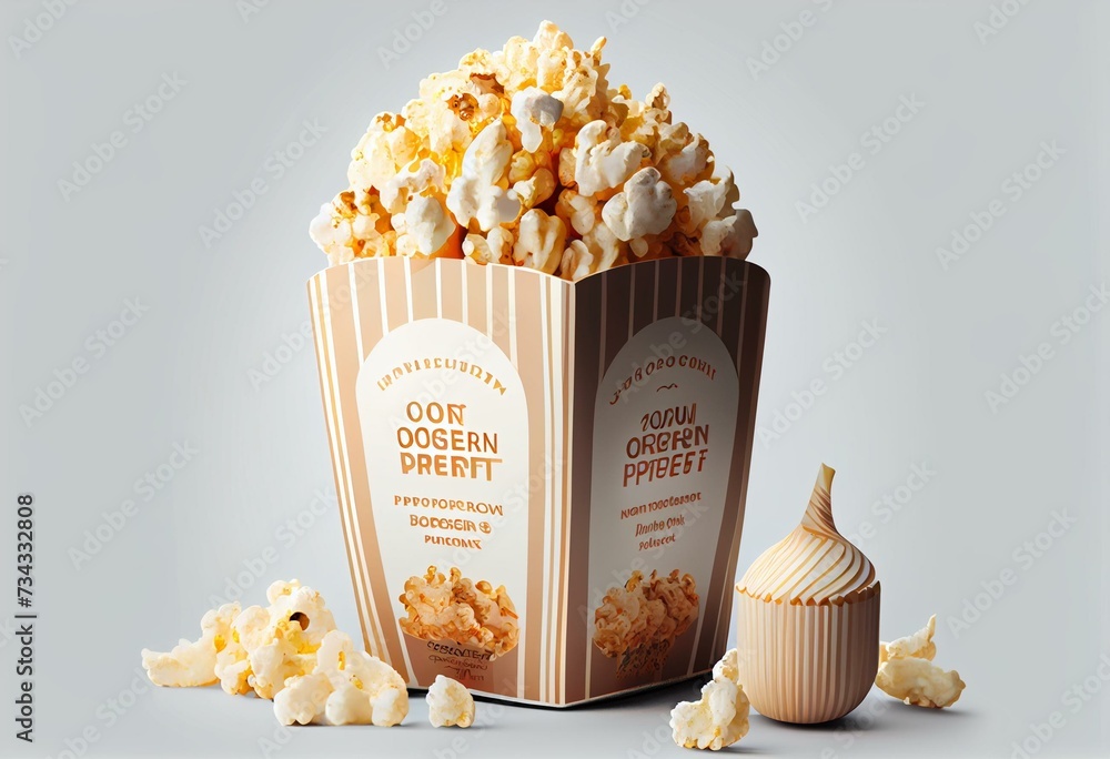 popcorn bucket, transparent background png. Generative AI Stock ...