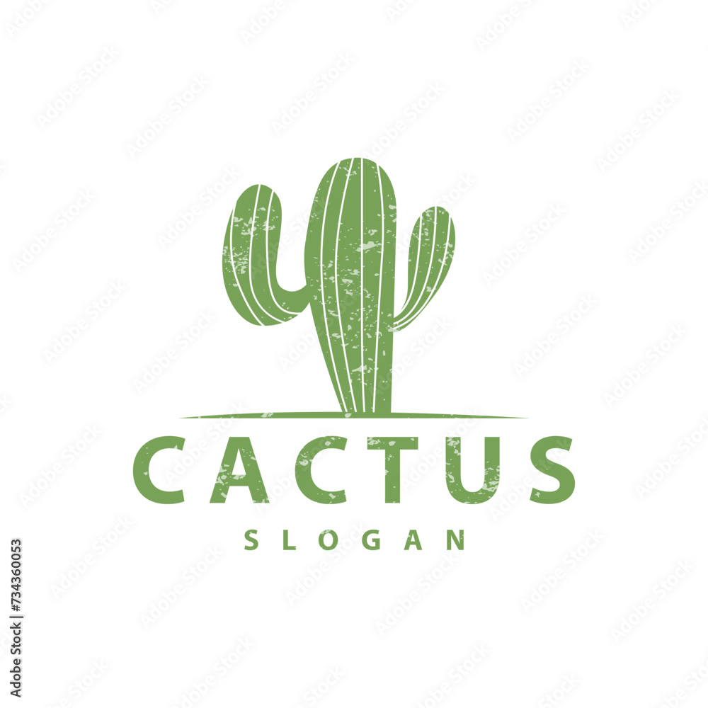 Cactus logo vector desert green plant design elegant style symbol Icon ...