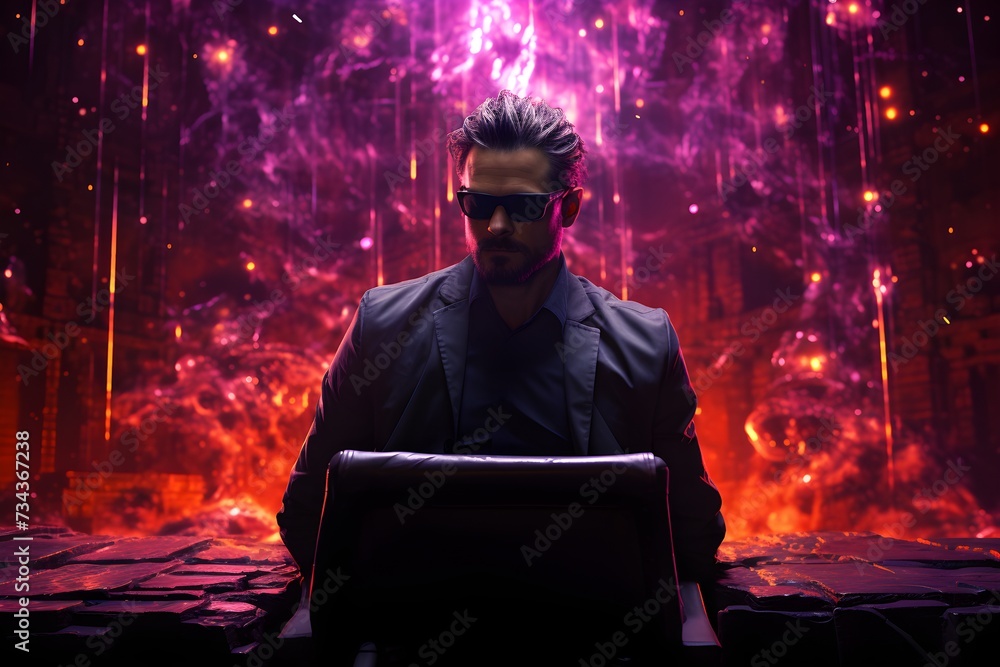 Matrix Scientist crazy effects ,Aesthetic scenery purple background ...