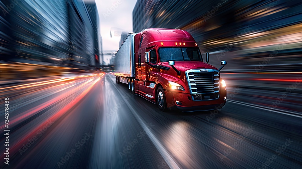 commercial truck in motion, a perfect representation of Truck ...