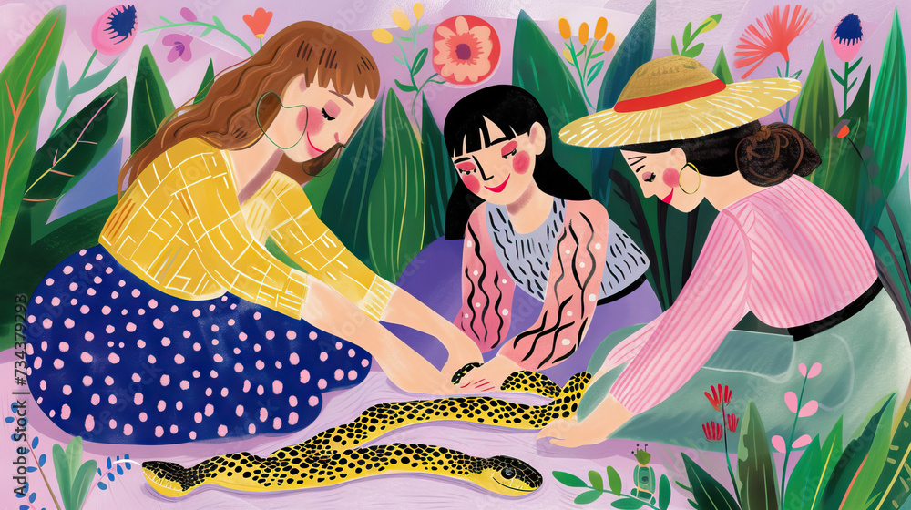 Snake Handling Workshop: Herpetologists Demonstrating Safe Handling of ...