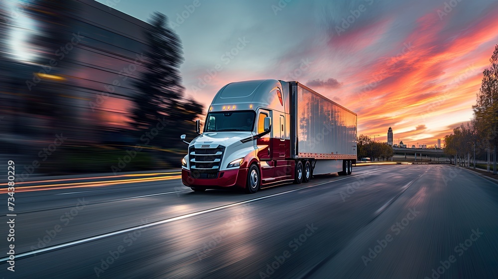 commercial freight liner embodies Truck Transportation logistics, its ...