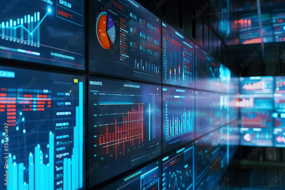 Comprehensive management system displaying real-time metrics and ...