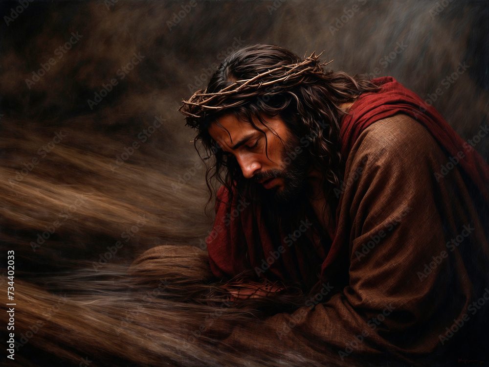 Cristo Sofredor: Retratando a Paixão de Forma Profunda Stock ...