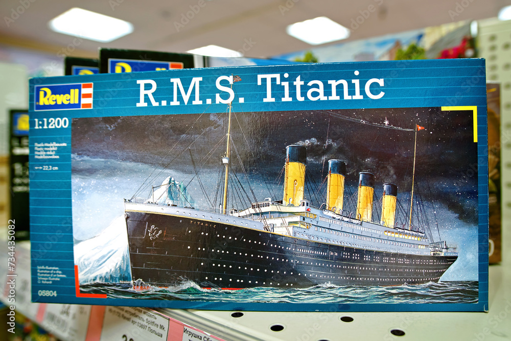 Minsk, Belarus. May 29, 2022. R.M.S. Titanic 1:1200 scale kit - A ...