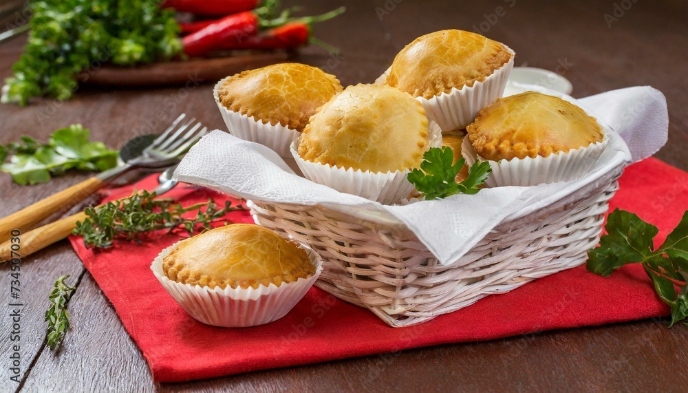 Empada de frango ( empadinha ). Tradicional lanche brasileiro com ...