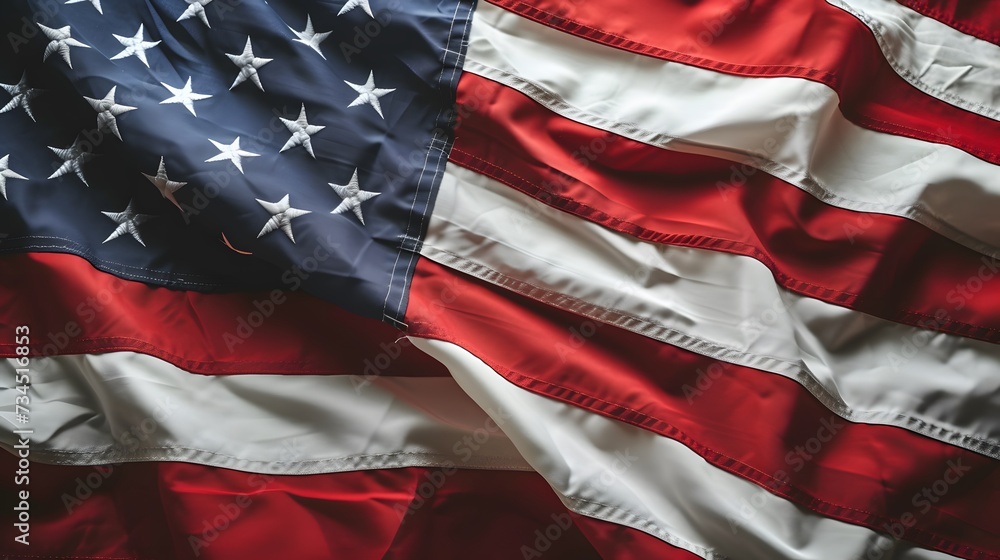 flying and waving fabric in the colors of the national flag of united ...